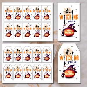 Printable Halloween Favor Tag Template, Boo Gift Tags, Trick or Treat ...