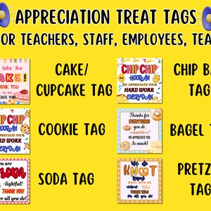 Appreciation Tags Bundle, Thank You Tags, Employee Appreciation Staff ...