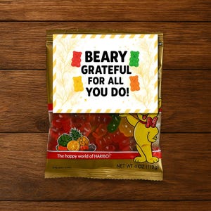 Candy Grams Printable Tags: Teacher & Student Appreciation (PDF) - Etsy