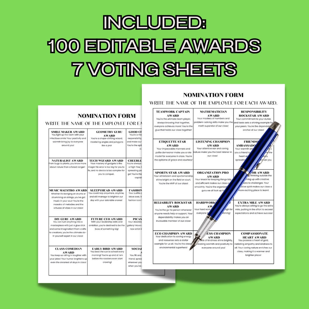 Funny Classroom Awards Certificates Editable in Canva, End of School ...