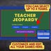 Teacher Jeopardy Game: Fun Classroom Trivia (printable PDF) - Etsy