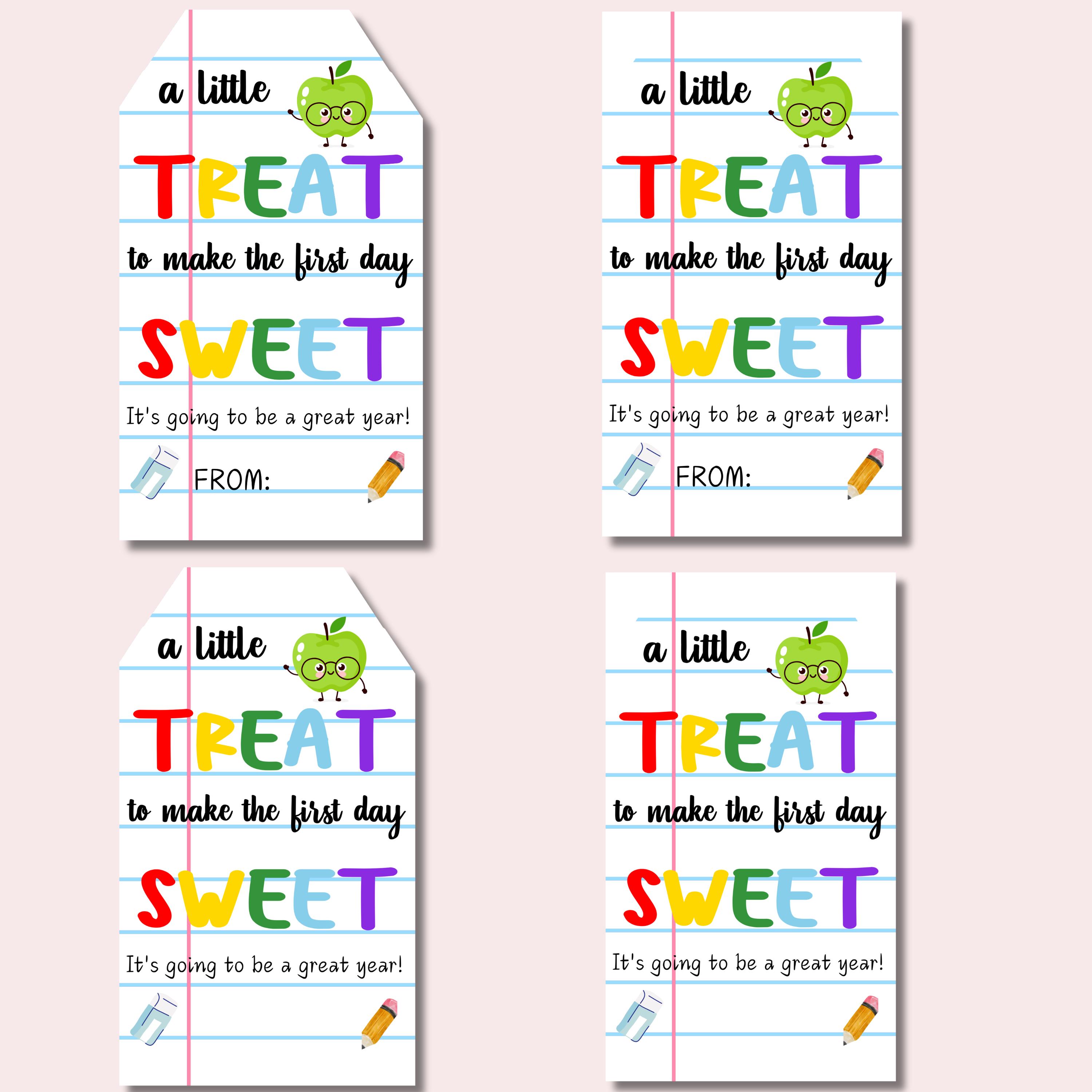 Back to School Gift Tag Template: Editable Teacher Treat (digital ...