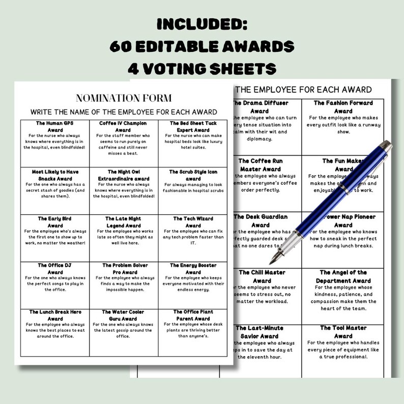 Funny Nurse Appreciation Awards: 30 Printable Certificates (editable ...