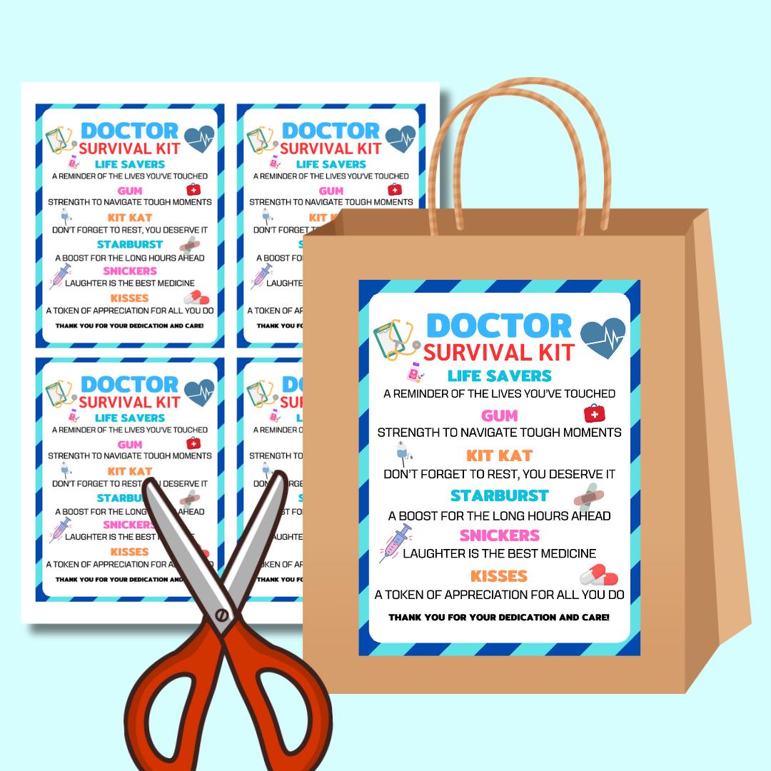 Doctor Survival Kit Gift Tag: Appreciation Gift (digital Download) - Etsy