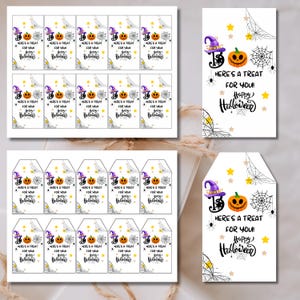 Printable Halloween Favor Tag Template, Boo Gift Tags, Trick or Treat ...