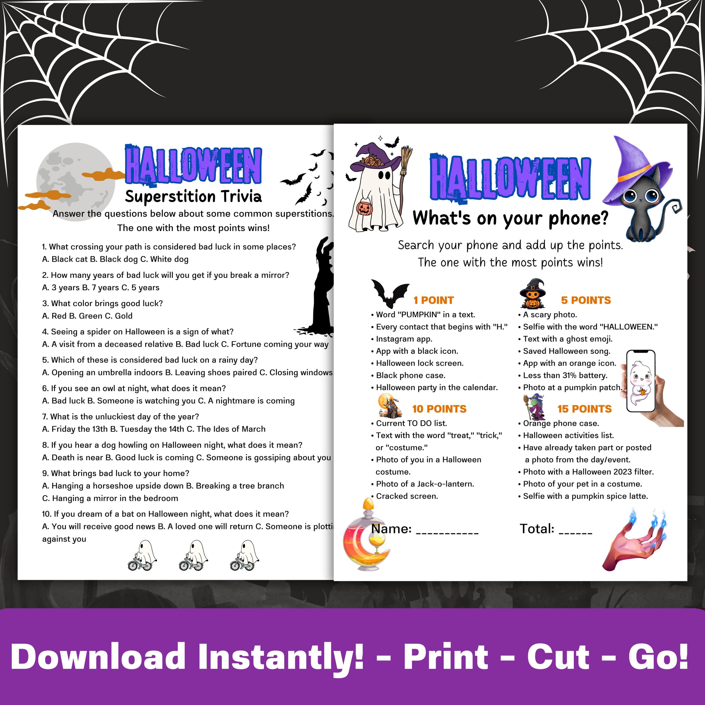 Pass the Pumpkin Game: Halloween Party Printable (PDF) - Etsy