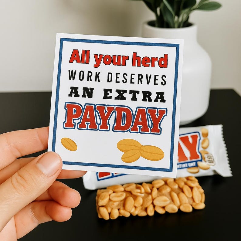 Staff Appreciation Gift Tags: Candy Treat Thank You (PDF Download) - Etsy