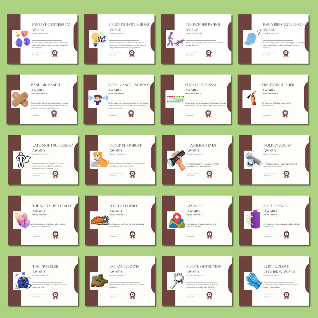 Funny Employee Appreciation Awards: 75 Printable Certificates (editable ...