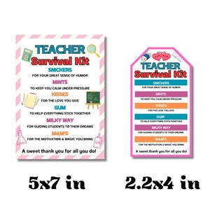 Teacher Appreciation Candy Gift Tags: Printable Thank You Notes ...