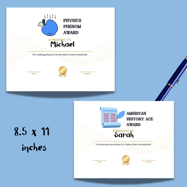 Funny Classroom Awards: 50+ Editable Certificates (canva) - Etsy