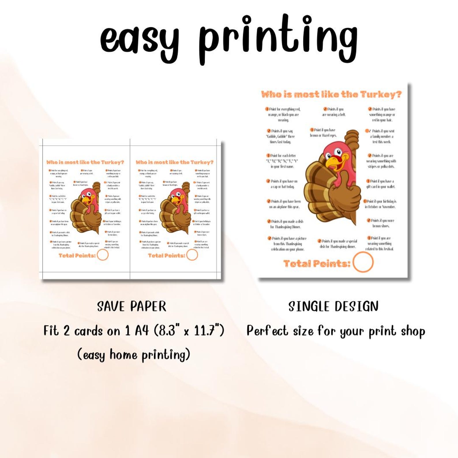 Printable Thanksgiving Game,family Thanksgiving Game, Dinner Table Game ...