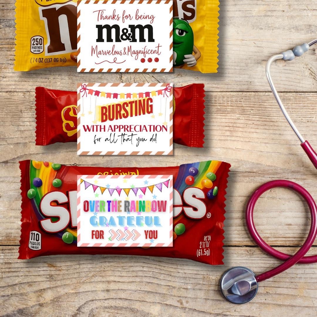 Nurse Appreciation Candy Grams: Printable Thank You Tags (PDF) - Etsy