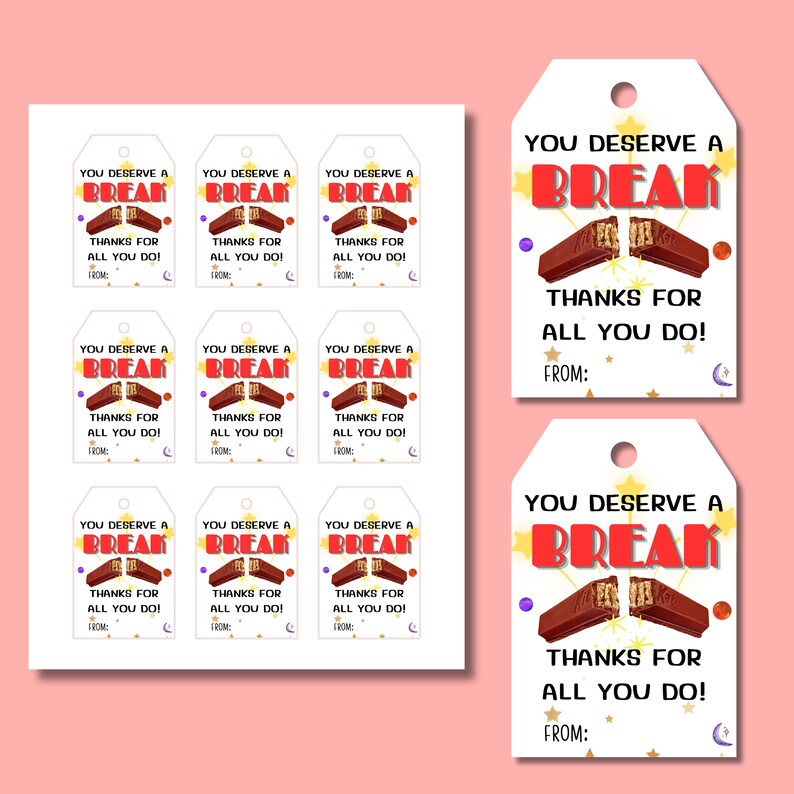 Candy Thank You Tags: Teacher & Staff Appreciation (digital Download ...