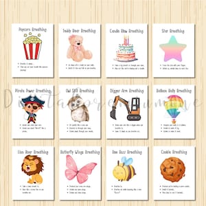 40 Mindful Breathing Cards for Kids | Printable Calm Down Cards ...