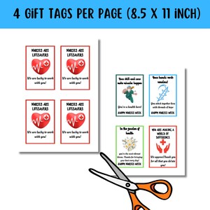 Nurses Week Printable Gift Tag Bundle, Nurses Week Gifts, Nurse ...