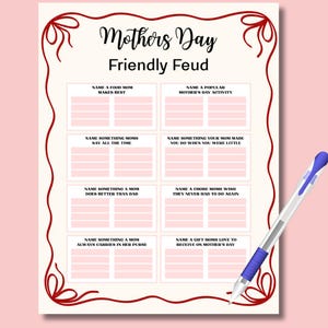 Mothers Day Friendly Feud, Mothers Day Family Feud, Mothers Day Trivia ...