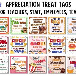 Appreciation Tags Bundle, Thank You Tags, Employee Appreciation Staff ...