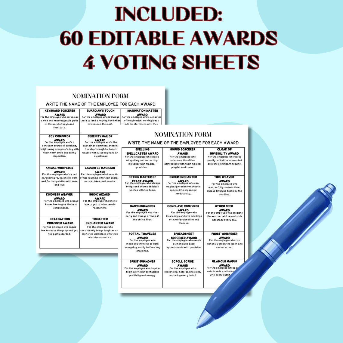 Funny Employee Appreciation Awards: 60 Printable Certificates (editable ...
