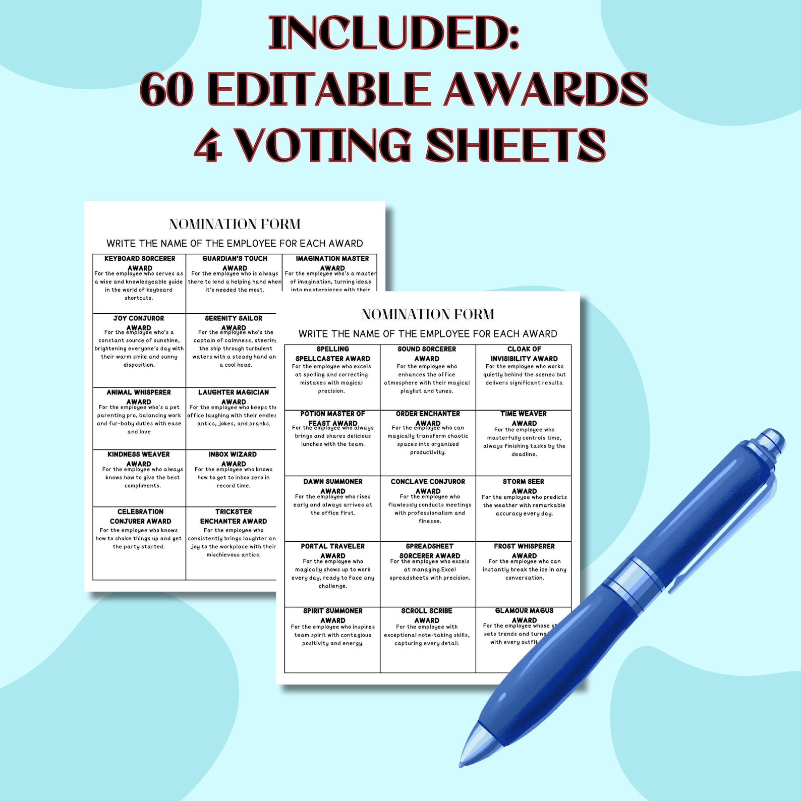 Funny Employee Appreciation Awards: 60 Printable Certificates (editable ...