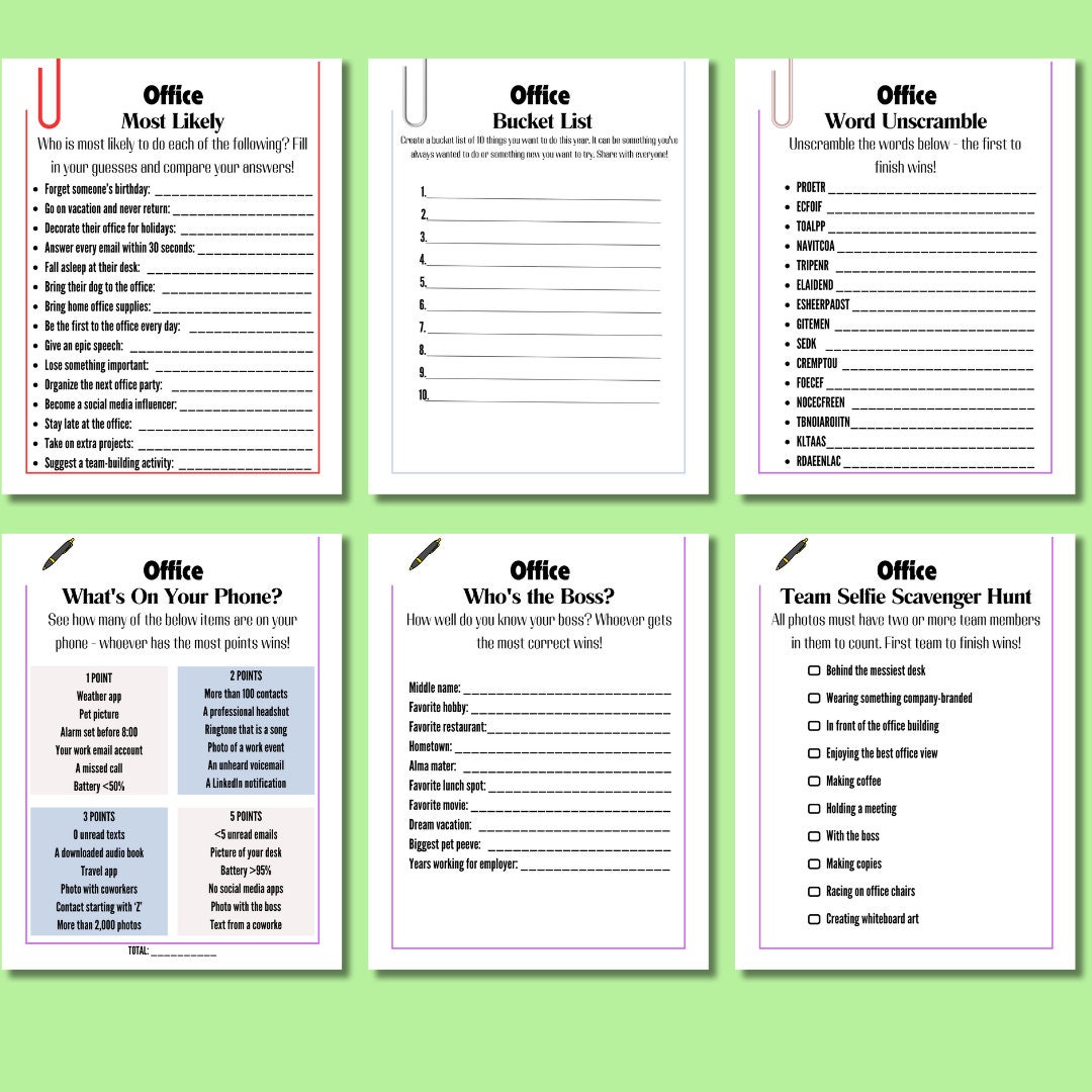 Office Party Games | Work Party Games | Staff Games | Team Meeting ...