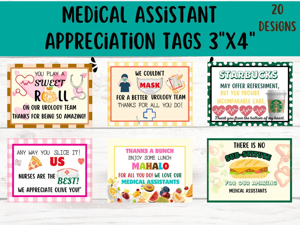 Medical Assistant Appreciation Week Snack Tagweek Appreciation Gift ...