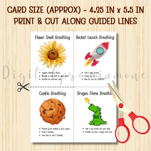 40 Mindful Breathing Cards for Kids | Printable Calm Down Cards ...