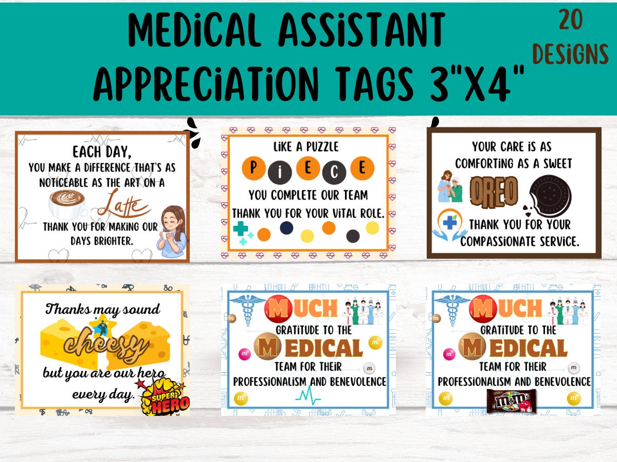 Medical Assistant Appreciation Week Snack Tag|week Appreciation Gift ...