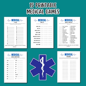 Medical Games Bundle: Nursing, Doctor, Radiology (printable PDF) - Etsy