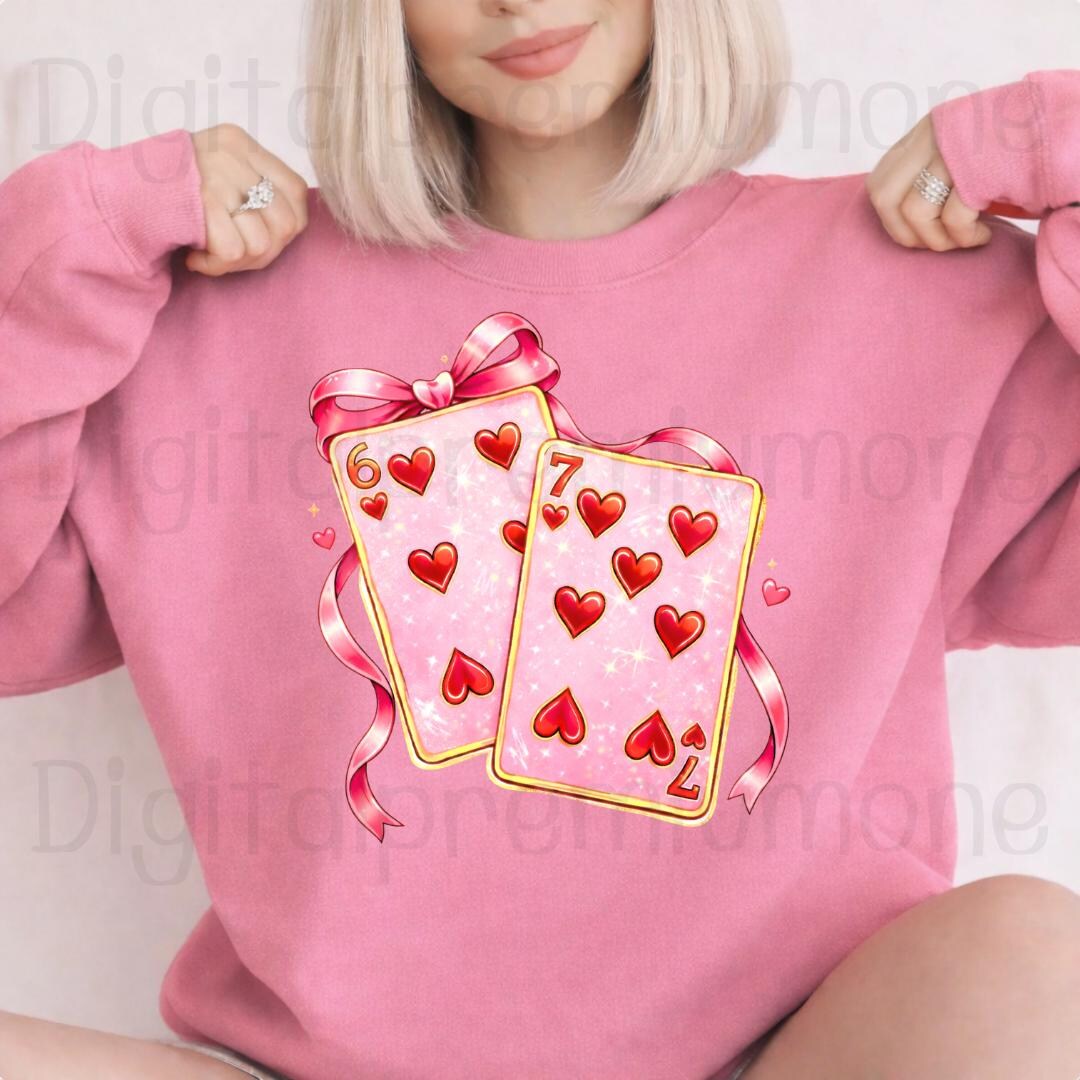 Valentine Playing Cards PNG – Digital Download | Cute Heart Card Design ...