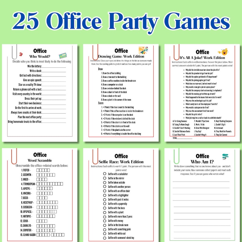 Office Party Games | Work Party Games | Staff Games | Team Meeting ...