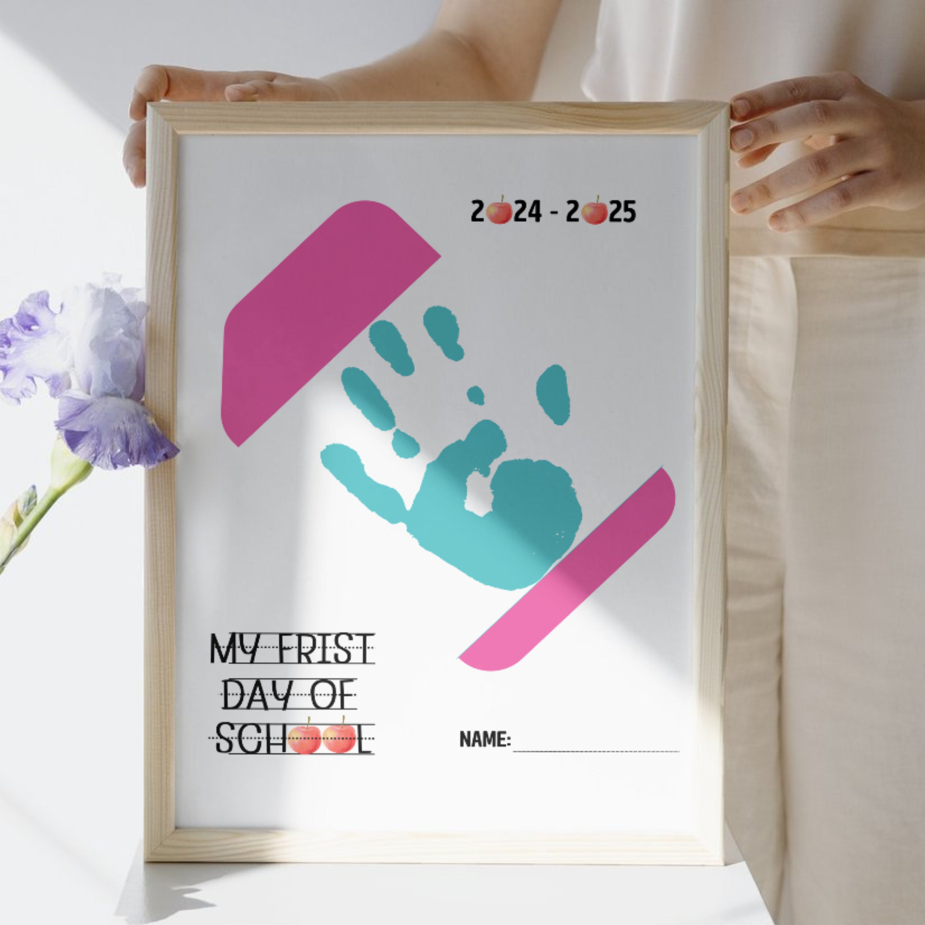 First Day of School Handprint Craft | Back to School Printable | Memory ...