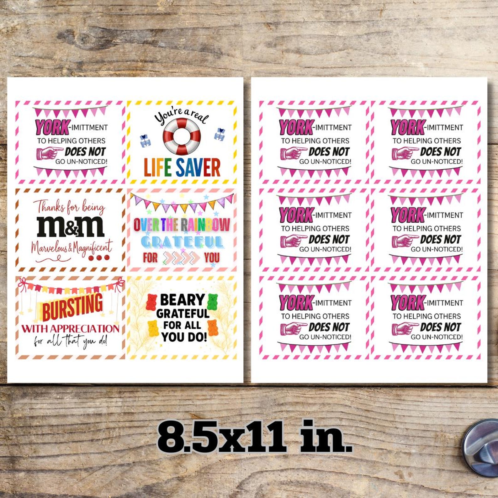 Nurse Appreciation Candy Grams: Printable Thank You Tags (PDF) - Etsy