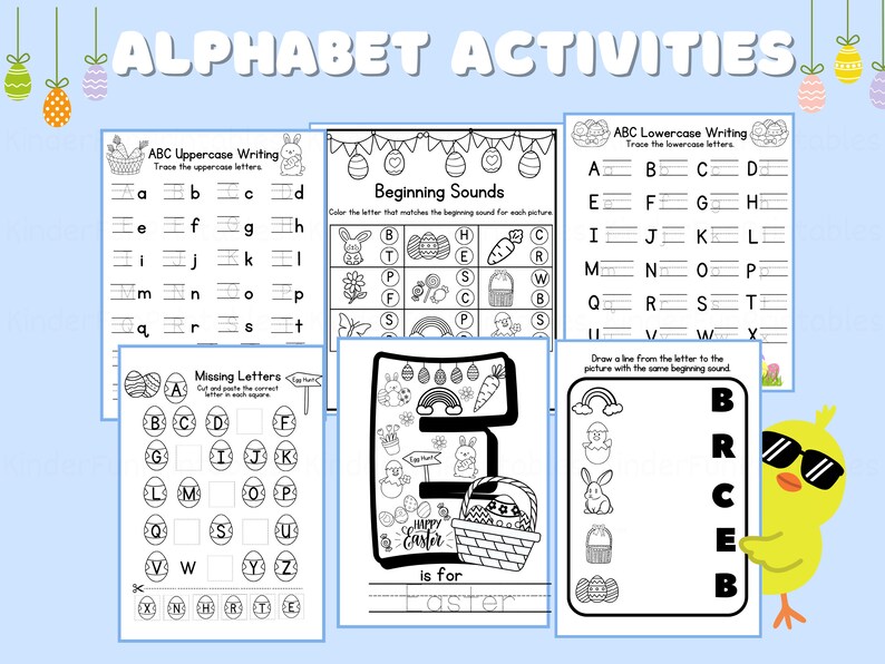 Easter Activity Pack Coloring Sheets Worksheets for Kids Activities for ...