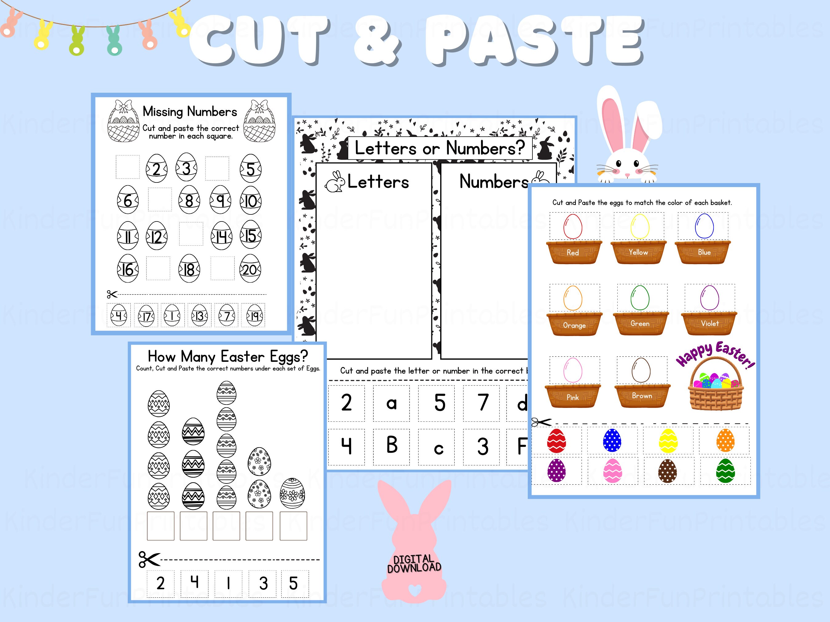 Easter Activity Pack Coloring Sheets Worksheets for Kids Activities for ...