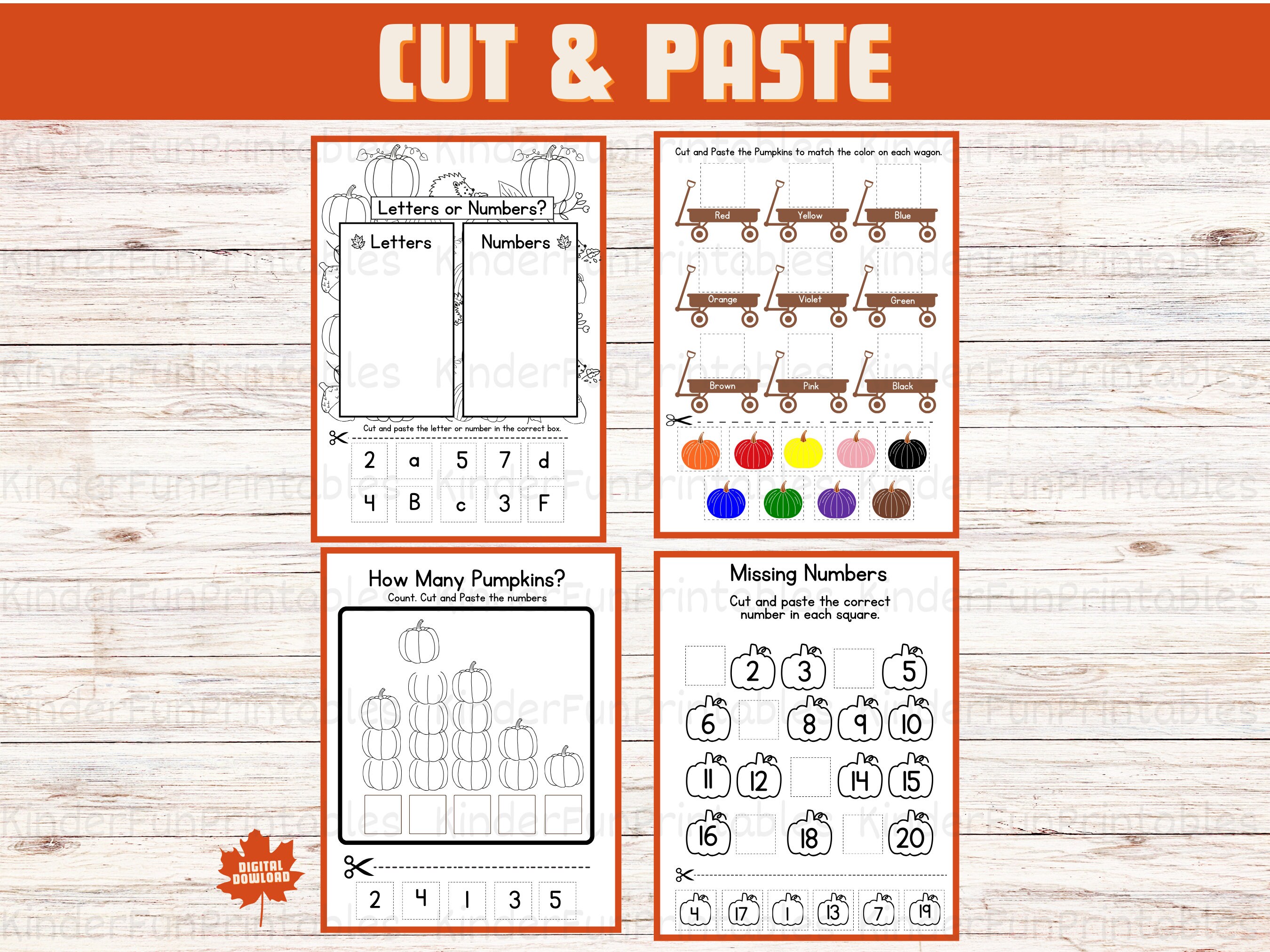 Fall Educational Pack |fall Bundle| Fall Worksheets for Kids | Fall ...
