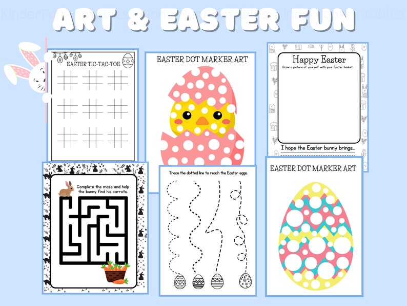 Easter Activity Pack Coloring Sheets Worksheets for Kids Activities for ...