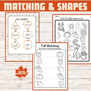 Fall Educational Pack |fall Bundle| Fall Worksheets for Kids | Fall ...