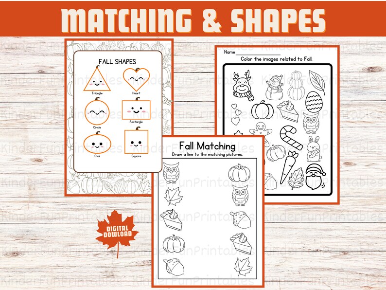 Fall Educational Pack |fall Bundle| Fall Worksheets for Kids | Fall ...