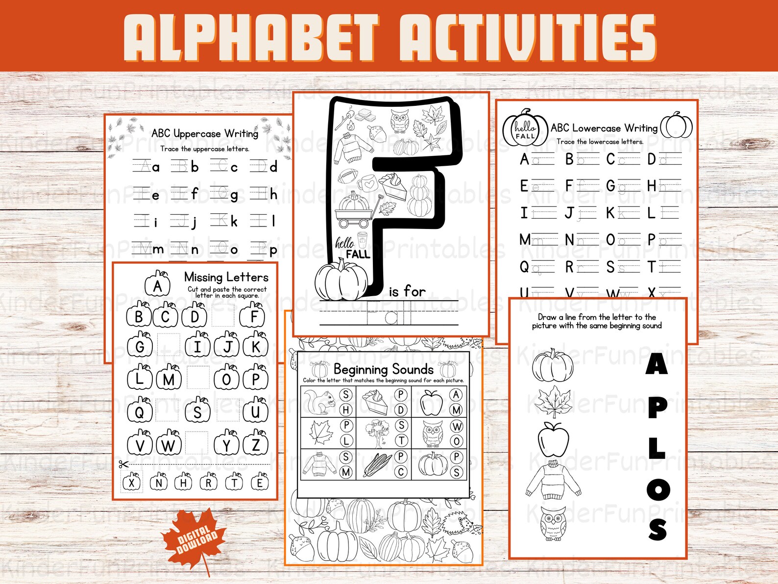 Fall Educational Pack |fall Bundle| Fall Worksheets for Kids | Fall ...