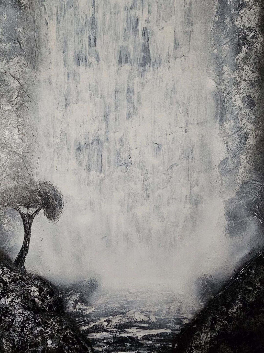 Waterfall Spray Paint Art - Etsy
