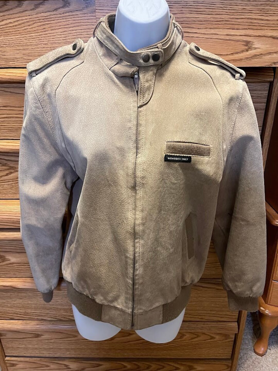 Women's Members Only Tan Suede Jacket - Etsy