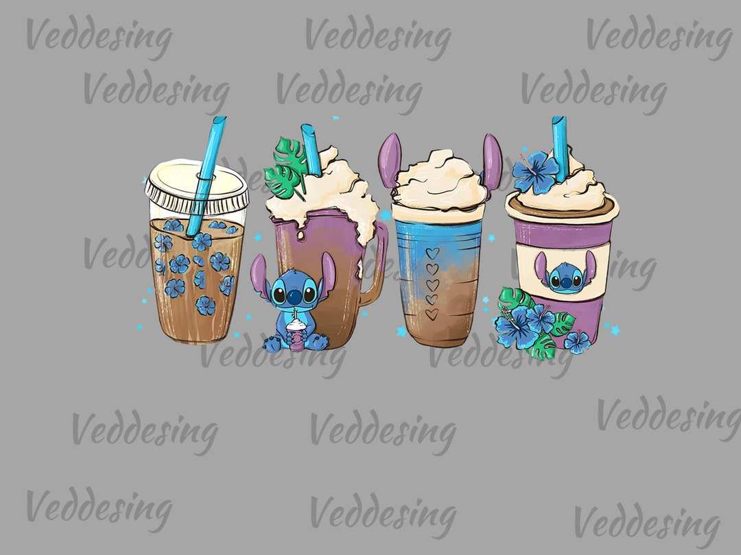 Stitch Coffee Cups Png Sublimation Design, Western Coffee Cups Png ...