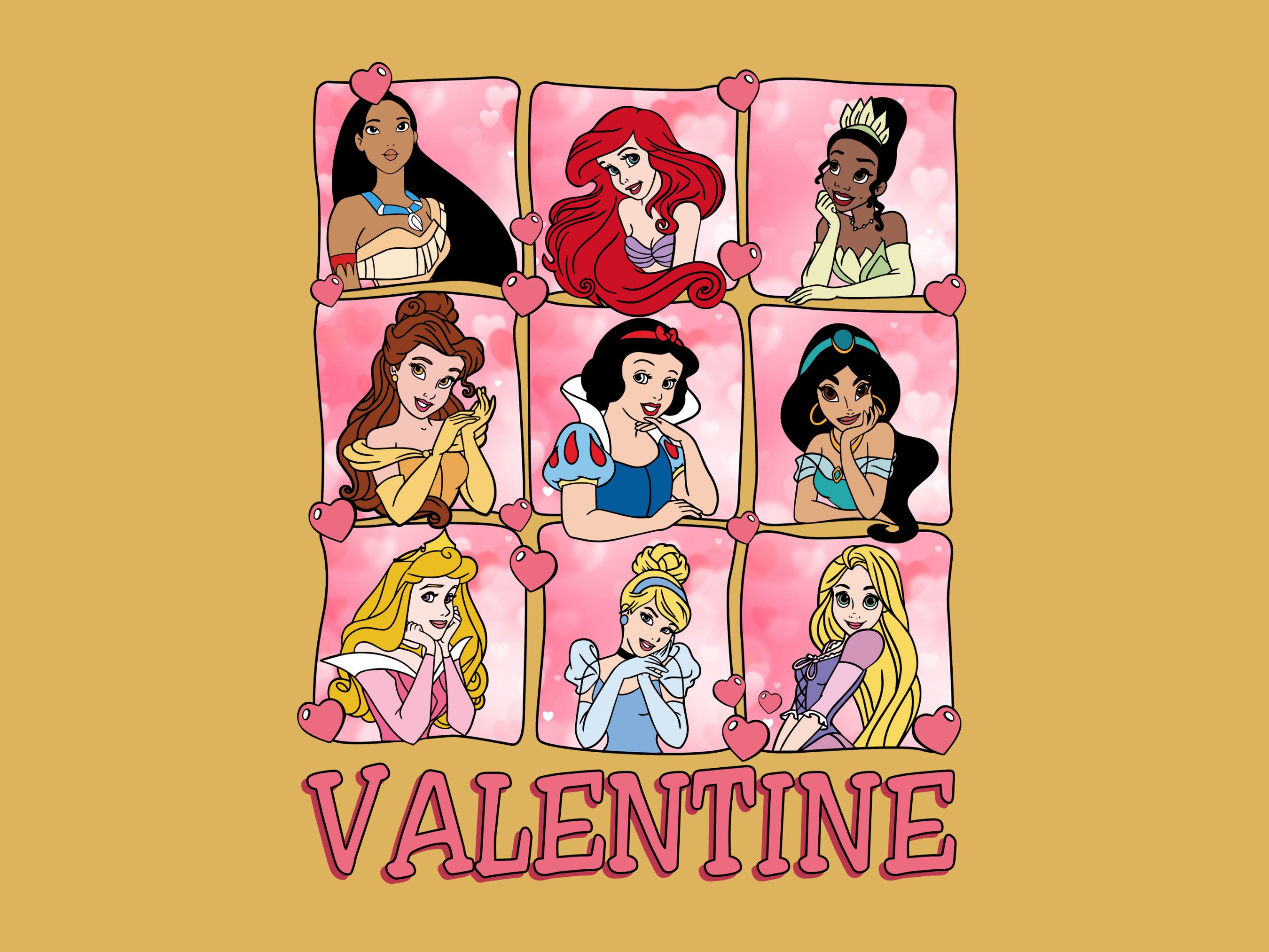 Valentine Princess Png, Princess Hearts, Happy Valentine Png, Magical ...