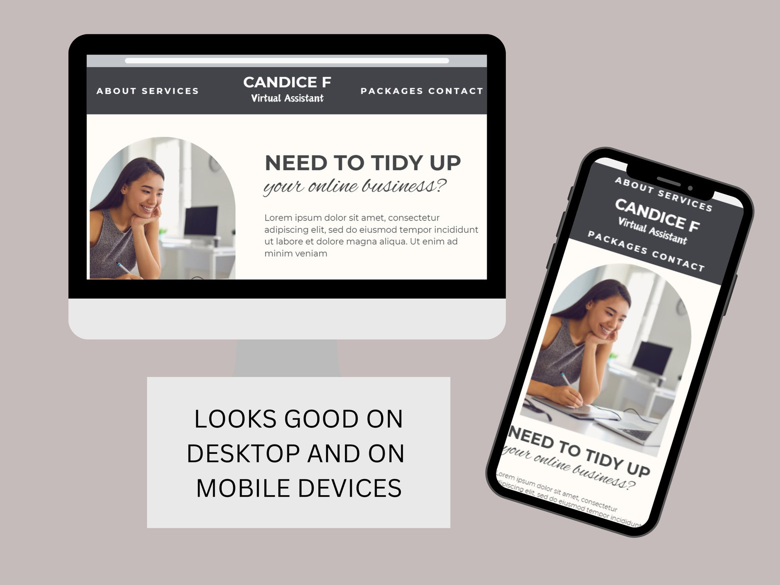 Virtual Assistant Website Template, Canva Website Template, Virtual ...
