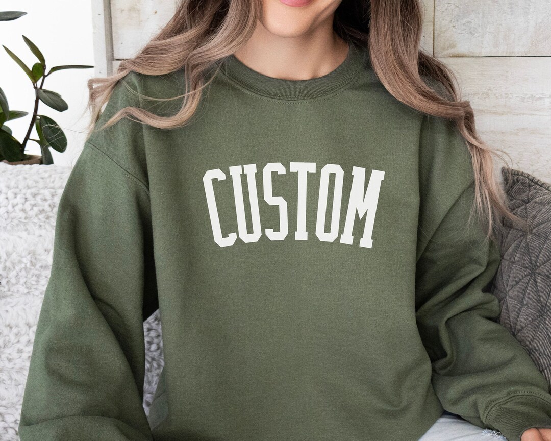 Custom University Sweater Trendy Block Letter Sweater Gift for Graduate ...