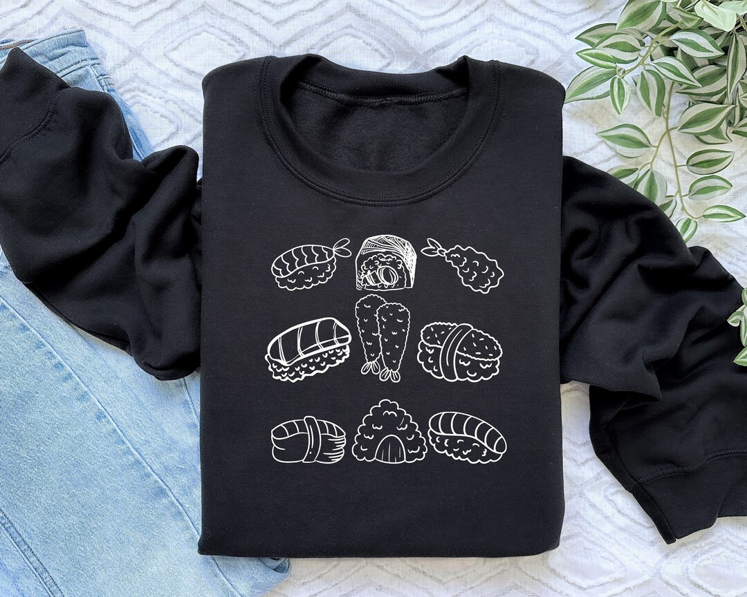 Sushi Sweater Onigiri Sweatshirt Asian Food Outfit Trendy Sushi ...
