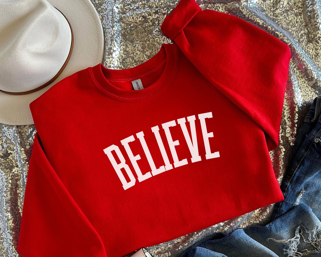 Believe Sweater for Christmas Outfit for Christmas Dinner Party Believe ...