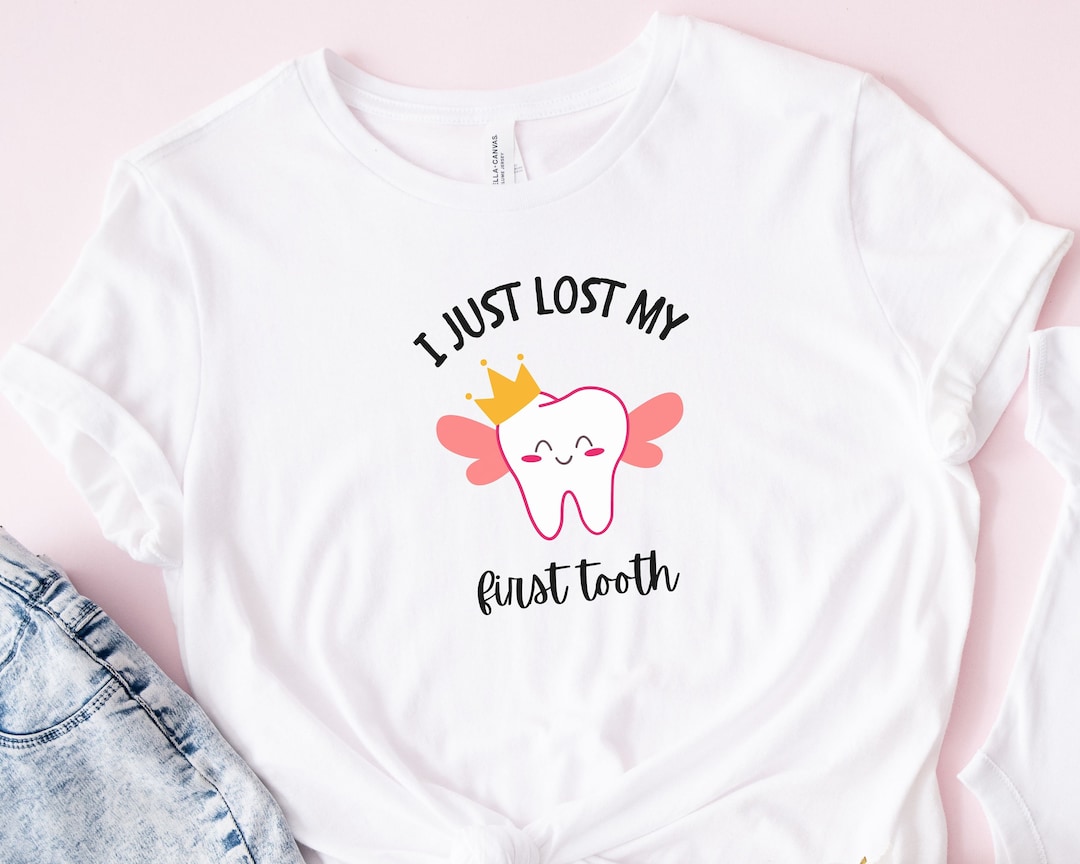First Tooth Shirt for Child Tooth Fairy T Shirt for Girl Gift for Lost ...