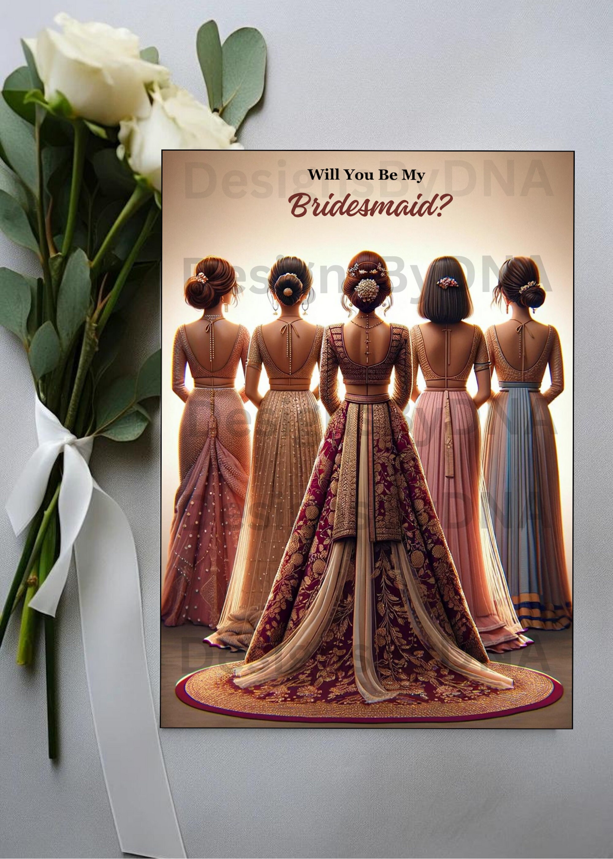 Indian Bridesmaid Proposal Invitation, Desi Bridesmaid Invitation ...