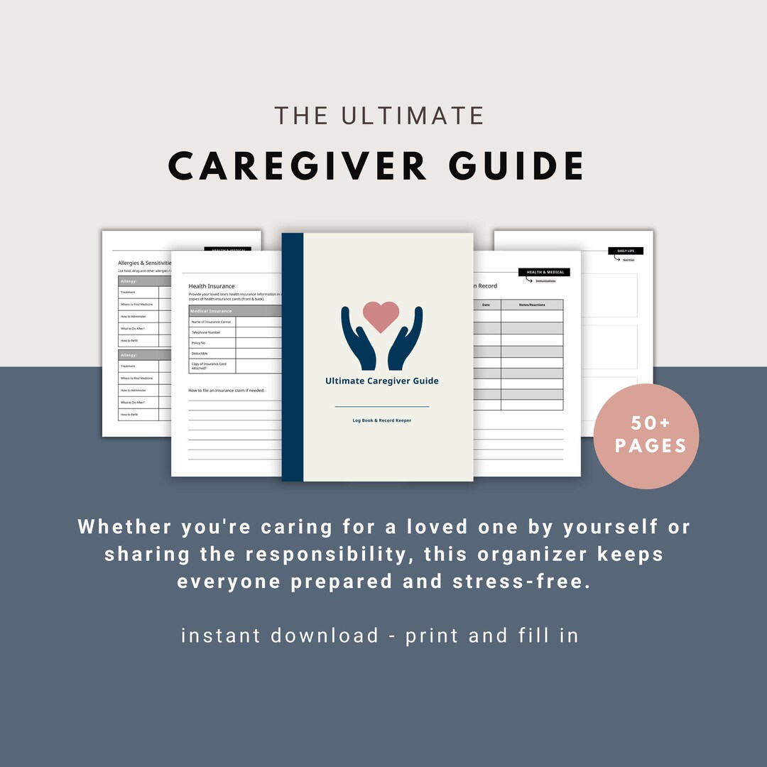 Ultimate Caregiver Guide, Aging Parent Organizer, Medical Diary ...